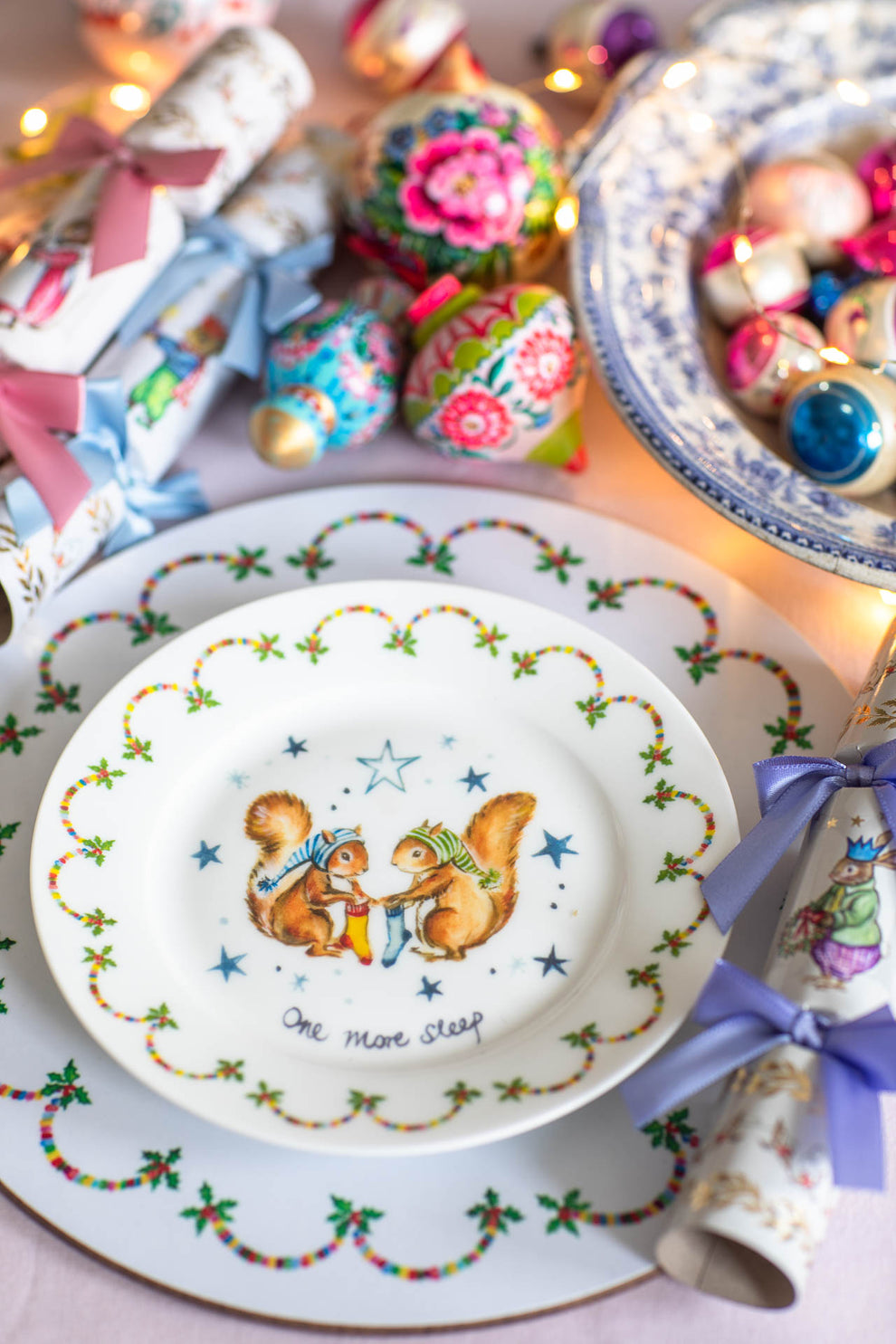 One More Sleep ~ Bone China Small Plate – Amy Swann